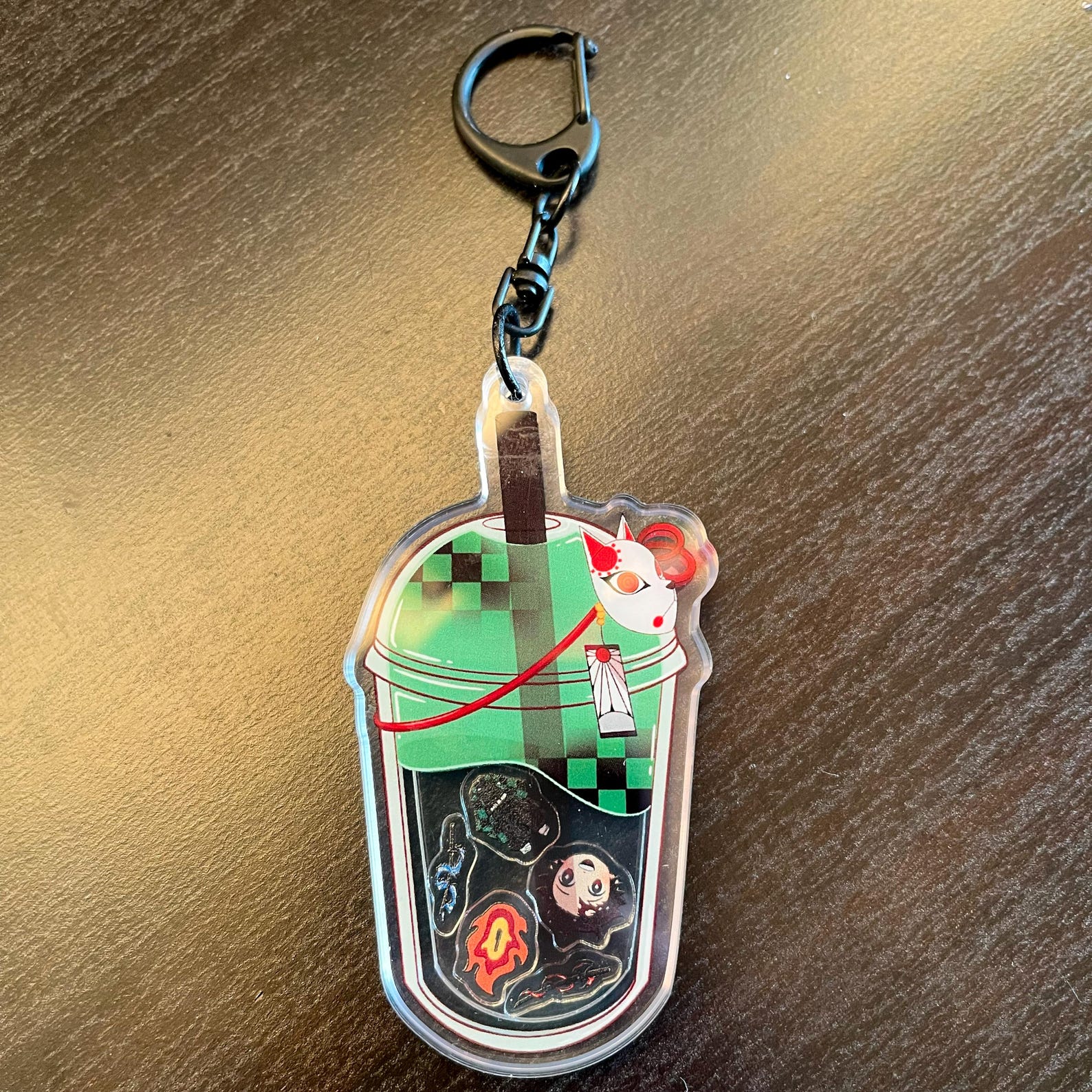 Keychains Shaker "demon Slayer" – Nezuko & Tanjiro (bubble Tea) - Etsy