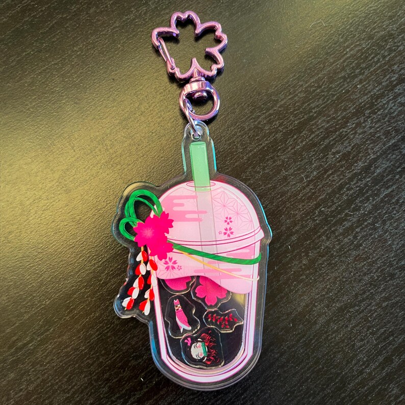Keychains Shaker "demon Slayer" – Nezuko & Tanjiro (bubble Tea) - Etsy
