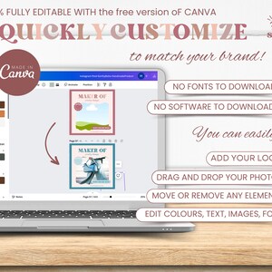 Blush Pink Instagram Quotes Post Templates Handmade Product Business ...