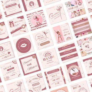 Blush Pink Instagram Quotes Post Templates Handmade Product Business ...