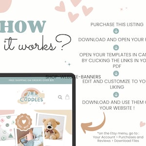 Website Banner Set Canva Templates - Kids Baby Business Product Store ...