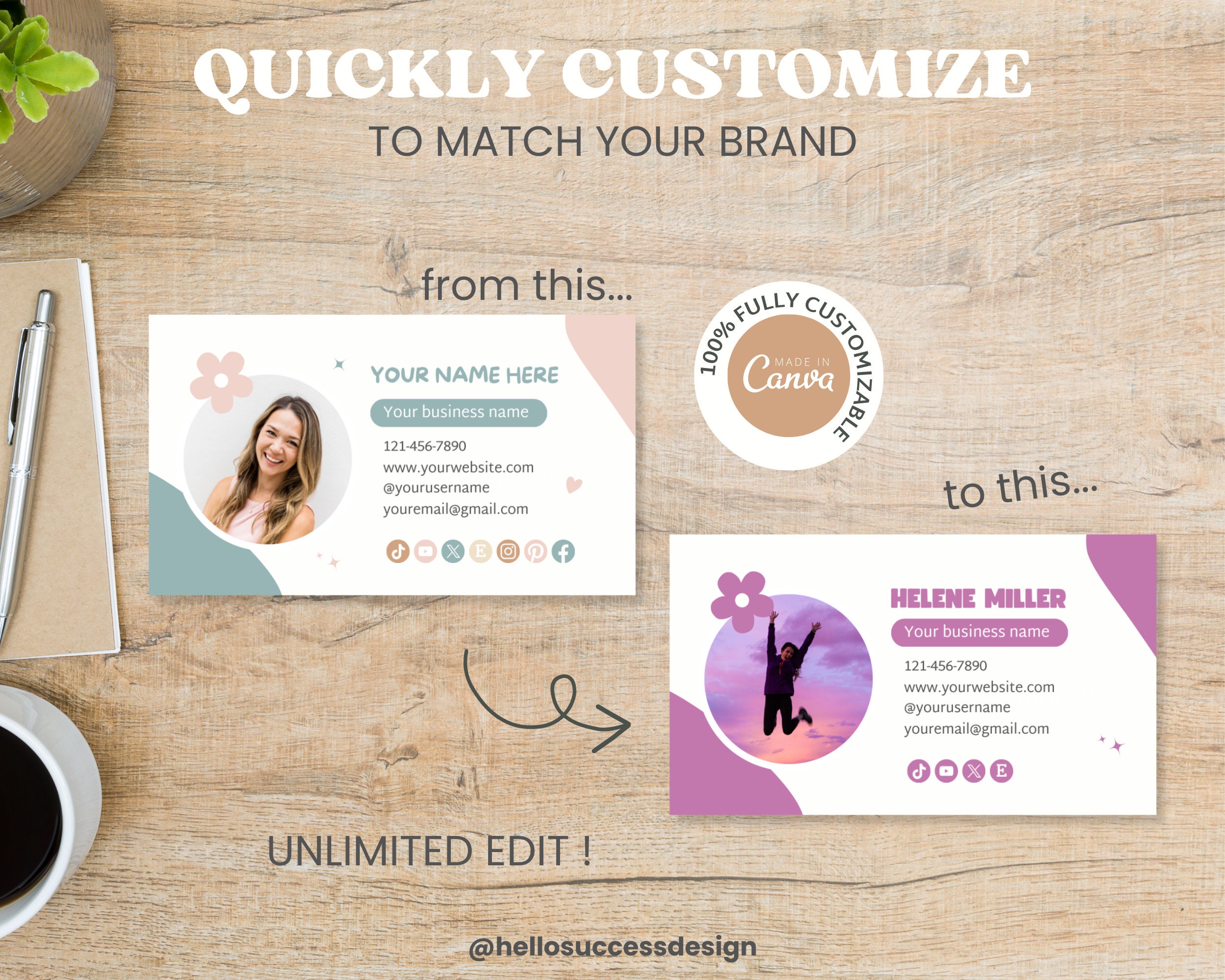 Pastel Boho QR Code Business Card Templates Kids Baby Colorful ...