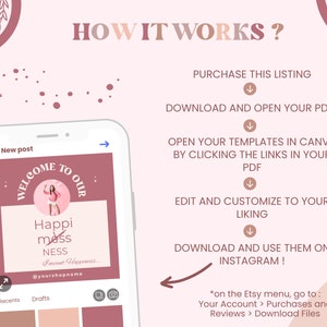 Blush Pink Instagram Quotes Post Templates Handmade Product Business ...