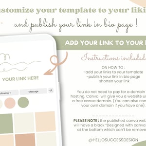 Sage Green Cottagecore Link in Bio Canva Template - Ecommerce Links ...