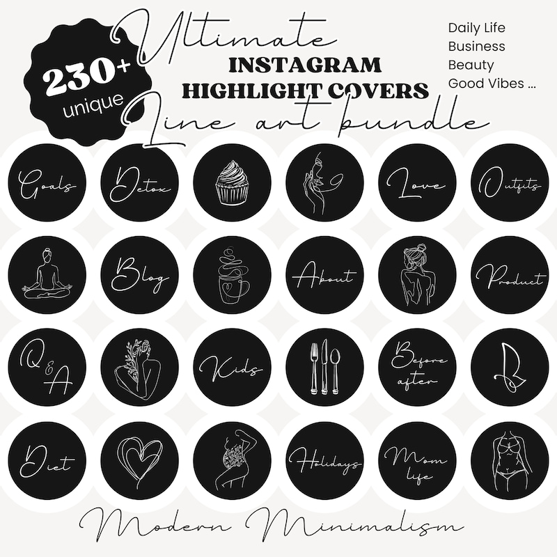 Highlight Covers - Etsy