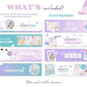 Pastel Etsy Shop Kit Store Banner Canva Template Colorful Digital Small ...