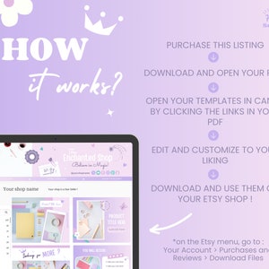 Pastel Etsy Shop Kit Store Banner Canva Template Colorful Digital Small ...