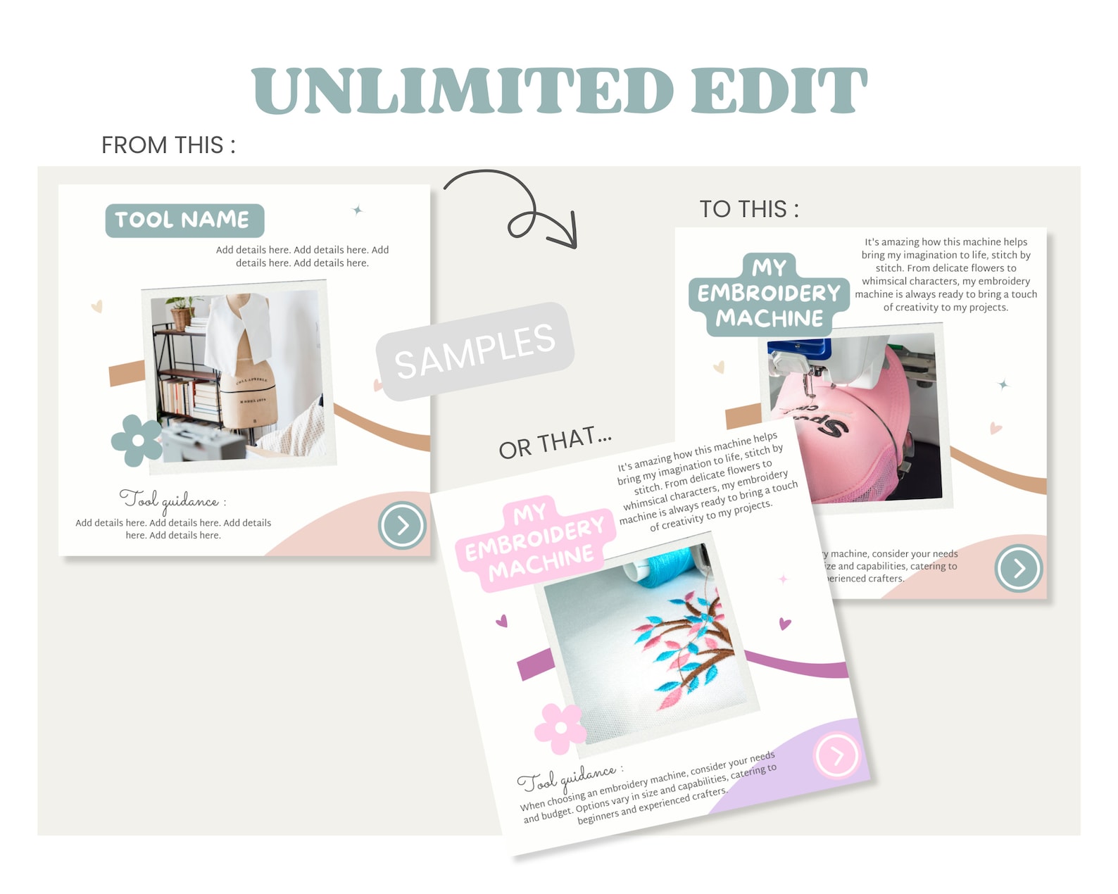 Pastel Boho Instagram Carousels Post Templates -kids Baby Handmade ...