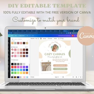 Sage Green Cottagecore Link in Bio Canva Template - Ecommerce Links ...