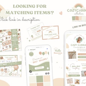 Sage Green Cottagecore Link in Bio Canva Template - Ecommerce Links ...