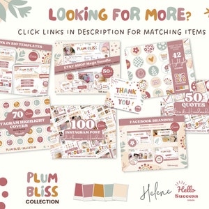 Boho Colorful Facebook Branding Kit -banners Profile Icons Canva ...