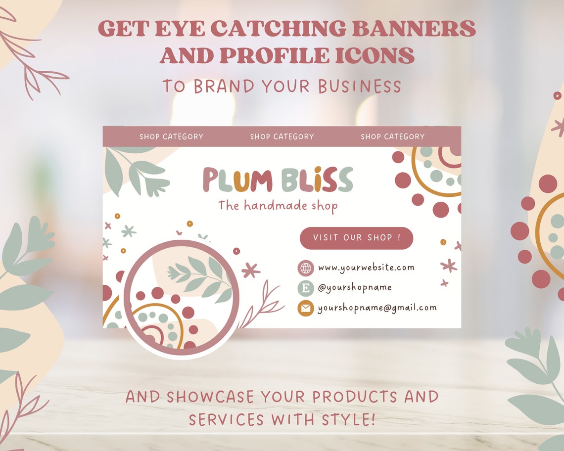 Boho Colorful Facebook Branding Kit -banners Profile Icons Canva ...