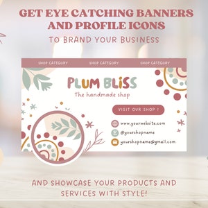 Boho Colorful Facebook Branding Kit -banners Profile Icons Canva ...