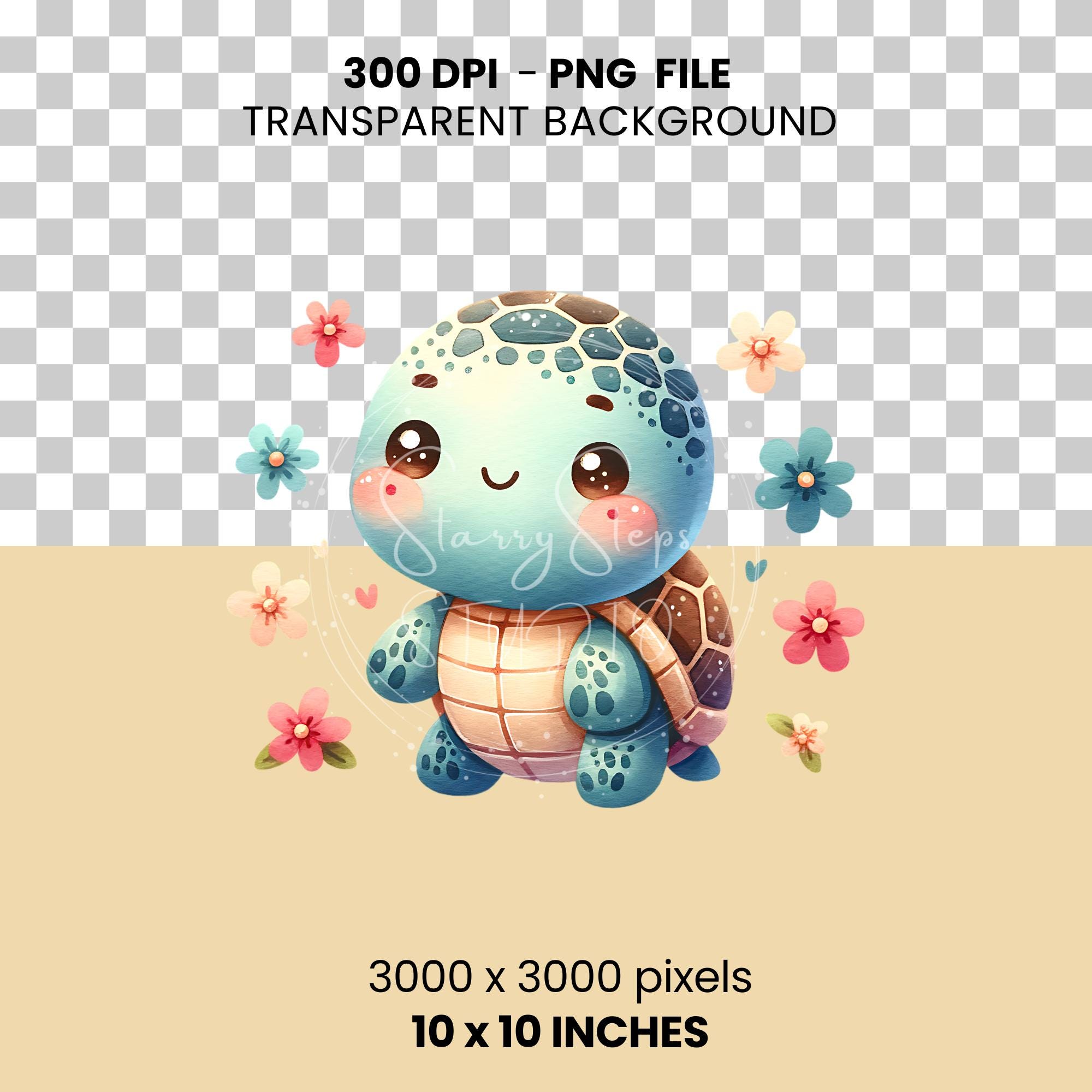 Sea Turtle Clipart Set, Nursery PNG Graphics (digital Download) - Etsy
