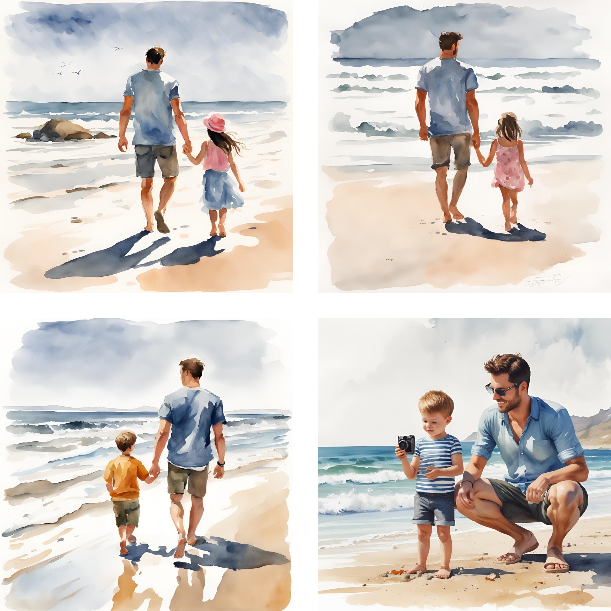 Father's Day Clipart Bundle, Father's Day Clipart Digital Download ...