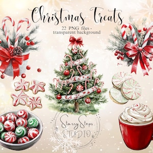 Christmas Treats Clip Art Digital Download, Christmas Transparent PNG ...