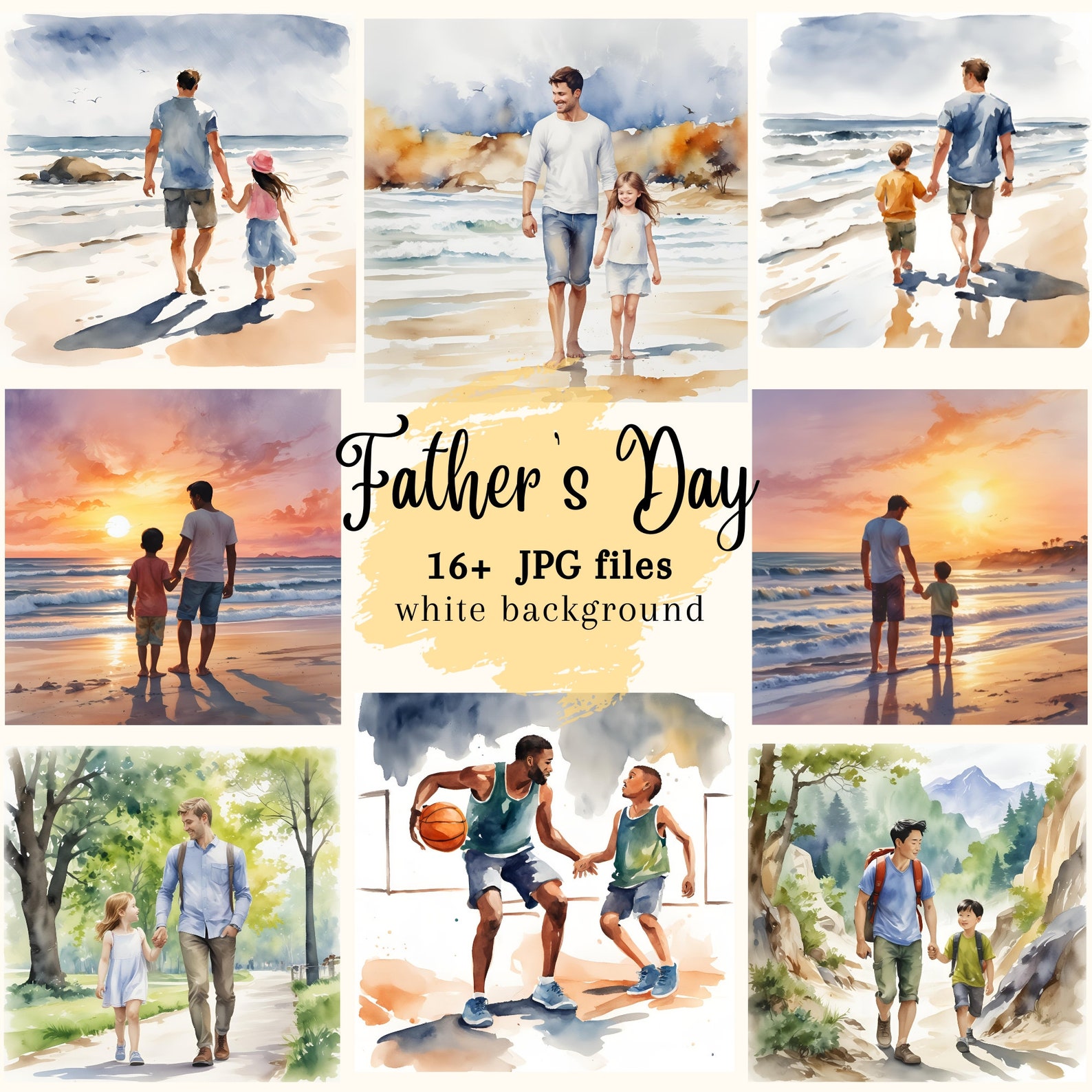 Father's Day Clipart Bundle, Father's Day Clipart Digital Download ...