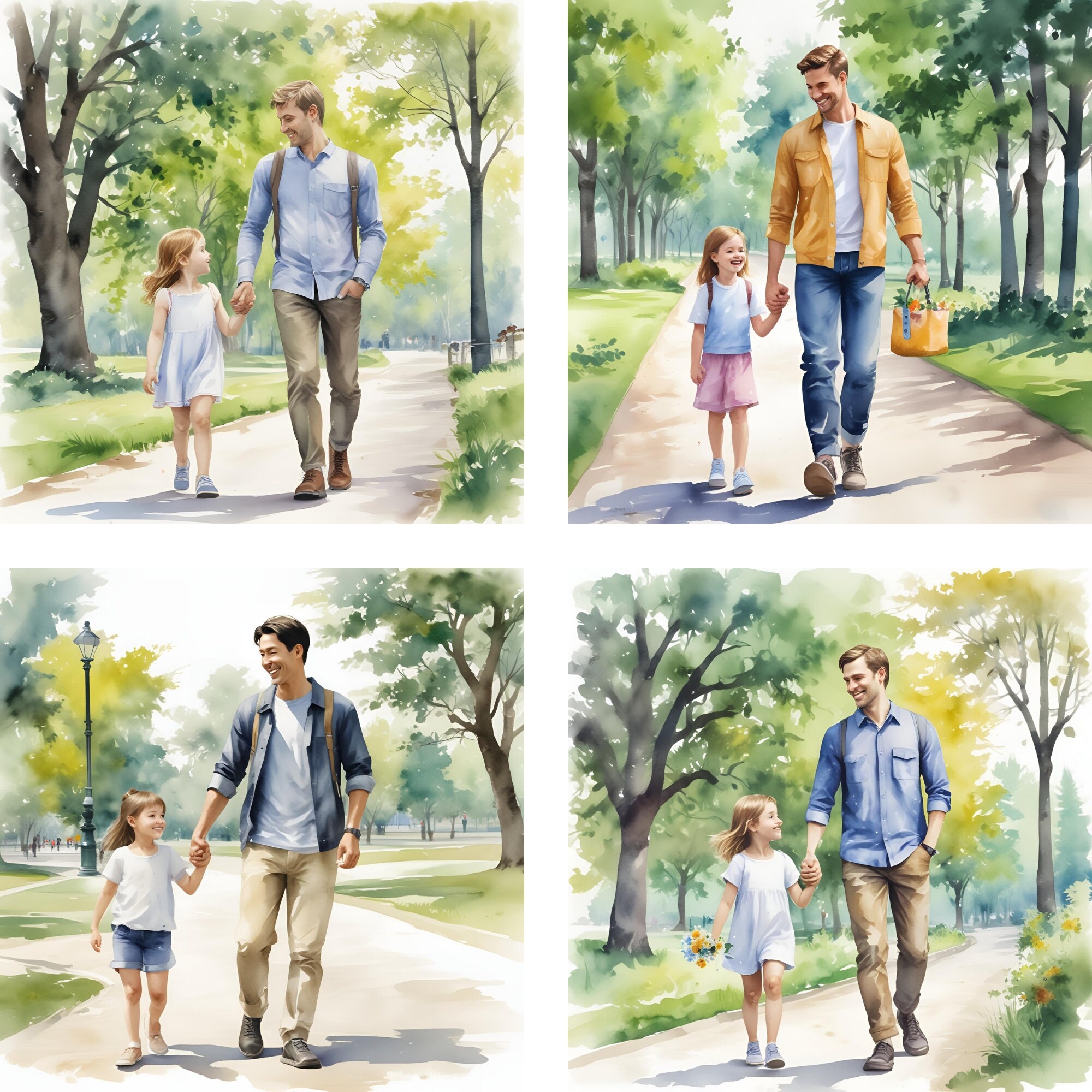 Father's Day Clipart Bundle, Father's Day Clipart Digital Download ...