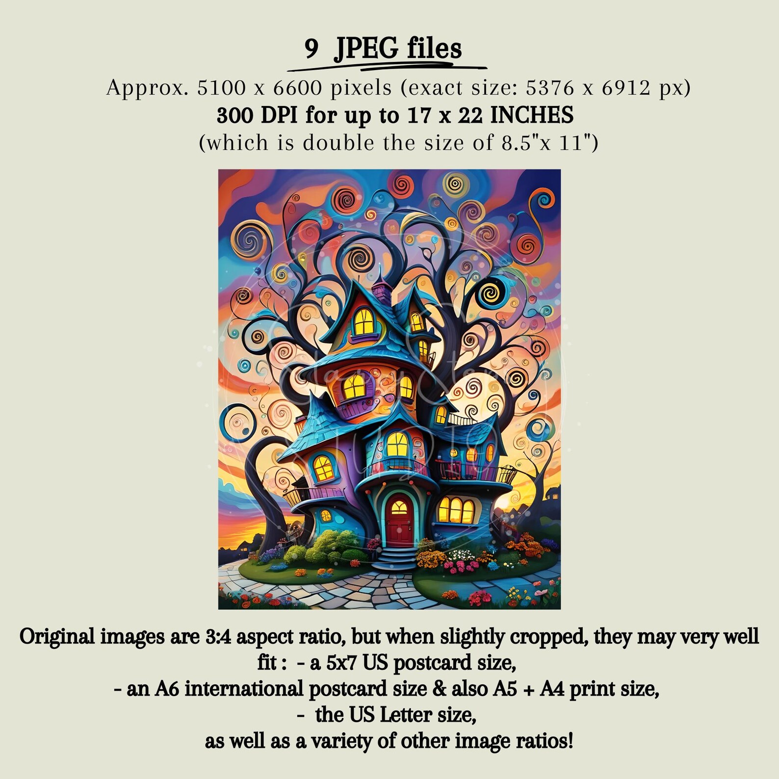 Wonky House Art Pages, Whimsical House Paper Pack, Quirky Art Digital ...