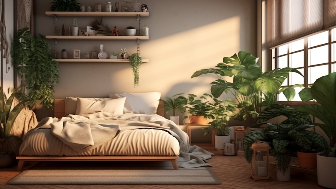 MacBook Windows Virtual Realistic Laptop Background Women Studio Plant ...
