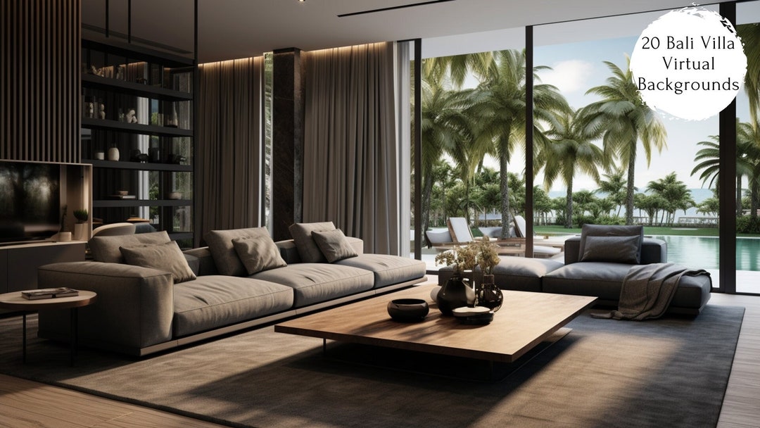 Bali Villa Realistic Virtual Background for Digital Nomads - Etsy