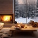 Modern Zoom Virtual Background With Snow Landscape Winter - Etsy