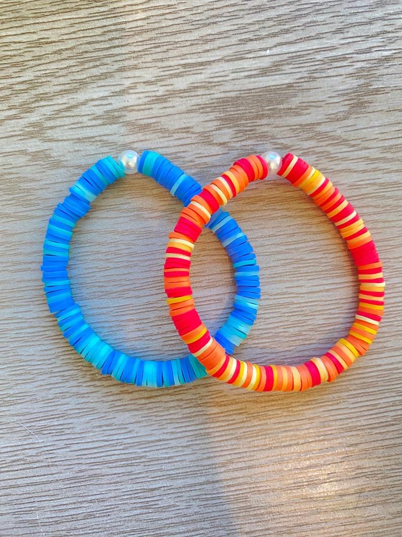 BFF Fire Flame and Water Wave Bracelets!! - Etsy