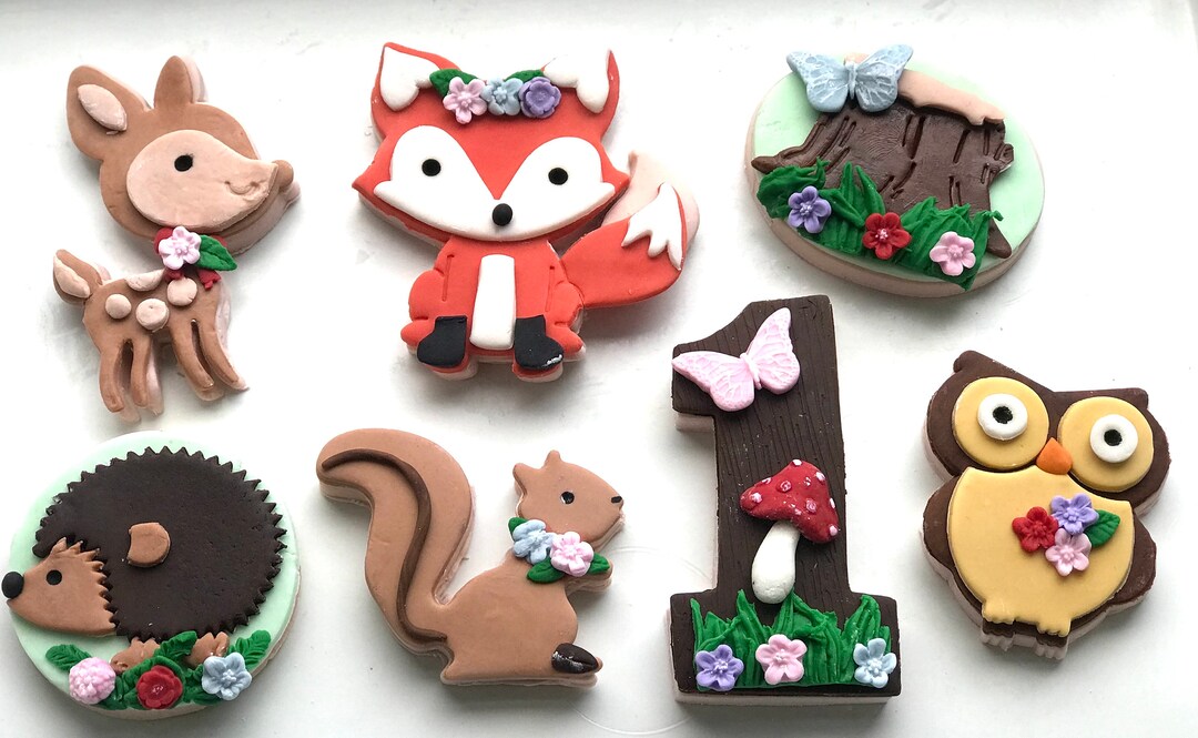 12 Woodland,forest Animals Cookies,biscuits - Etsy