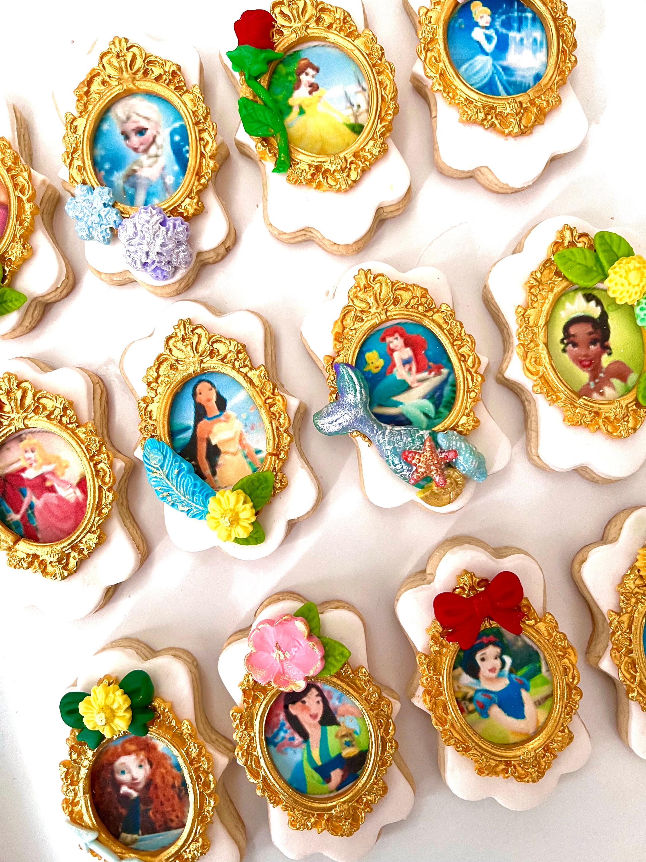 All Princesses Cookies,biscuits Set of 12 - Etsy