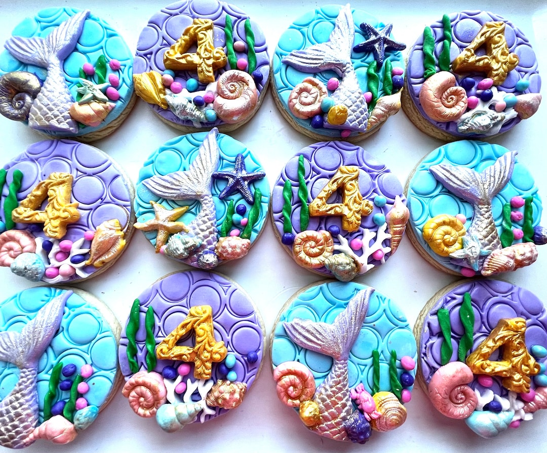 12 Mermaid Tails,under the Sea,cookies,biscuits - Etsy