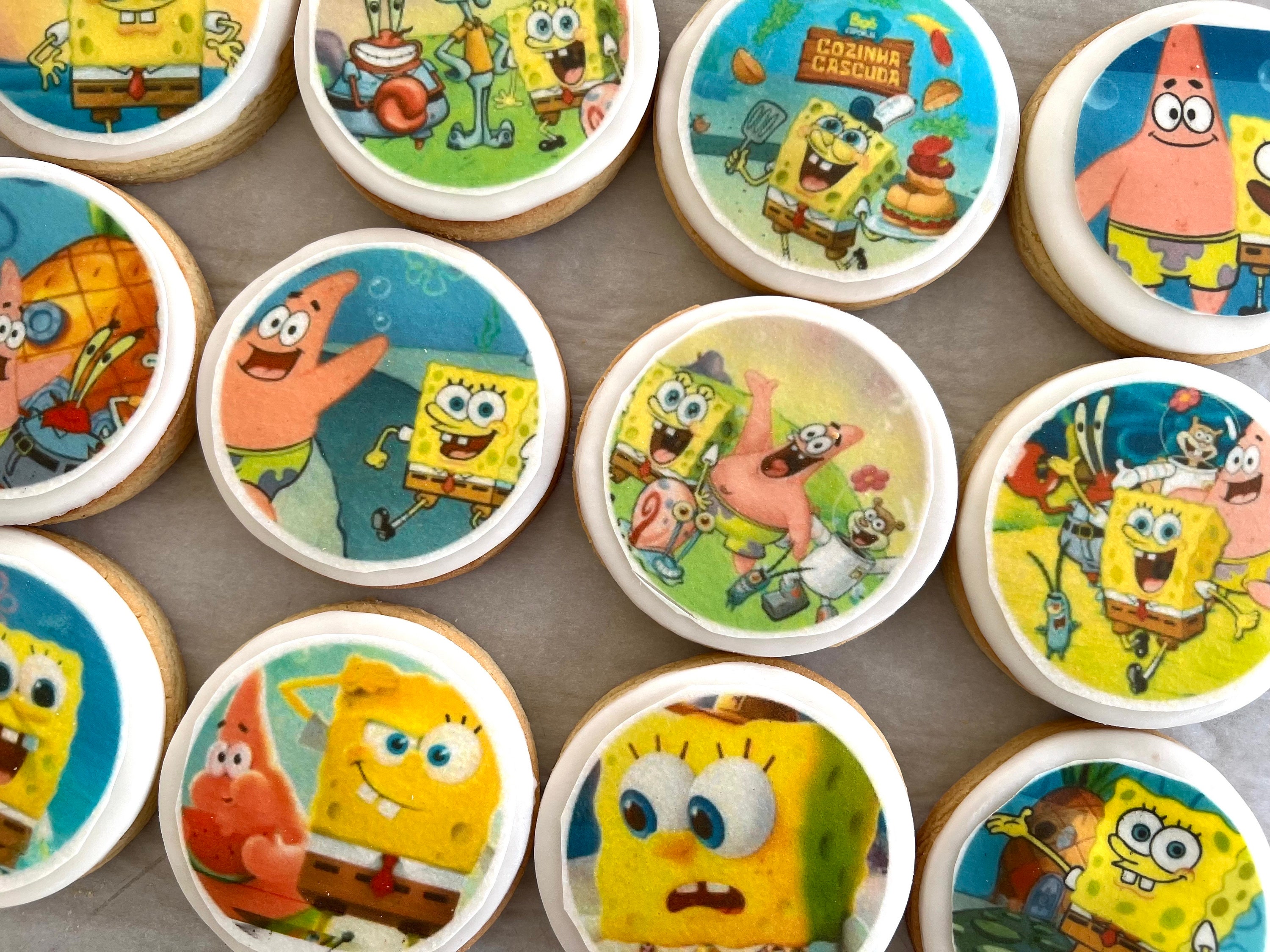 12 Spongebob Cookies,boy or Girl Birthday Cookie, Treats,biscuits ...