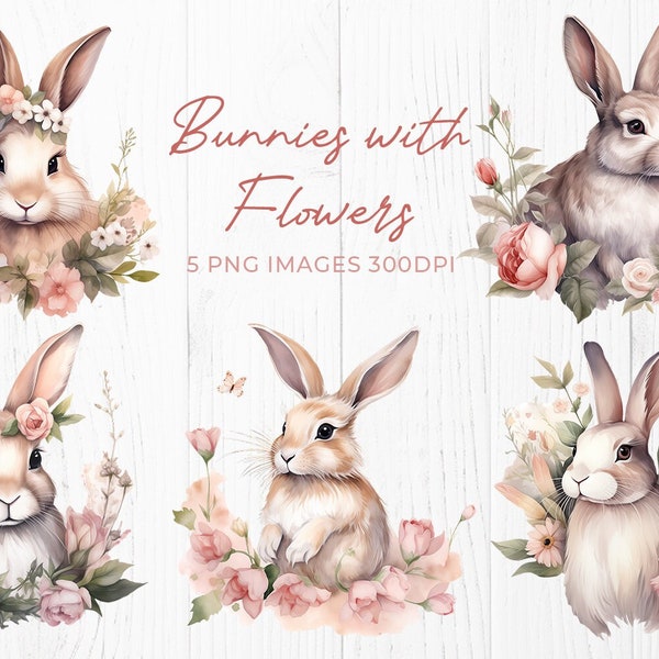 Bunny Clipart - Etsy