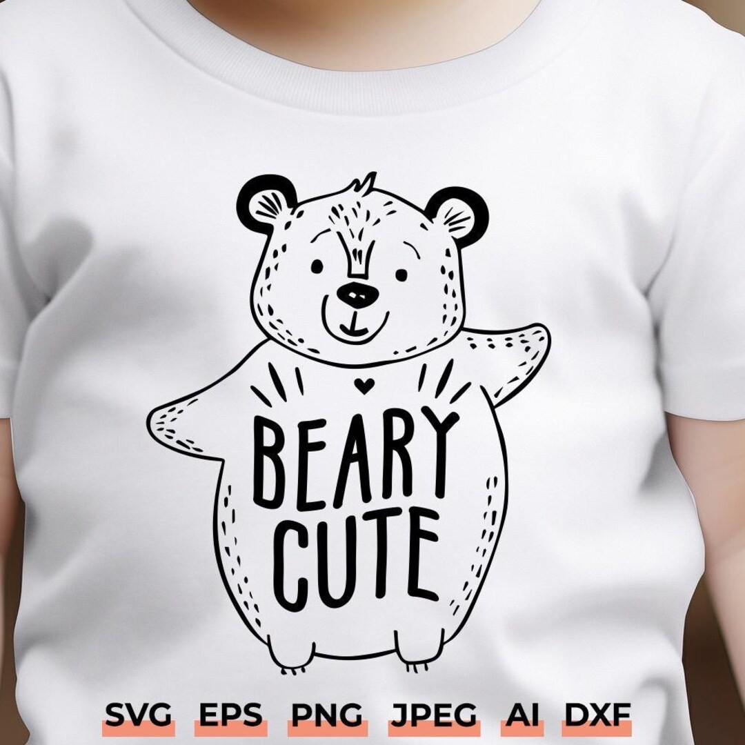 Beary Cute Baby SVG, Cute Bear PNG, Woodland Animal Clipart, DIY Baby ...
