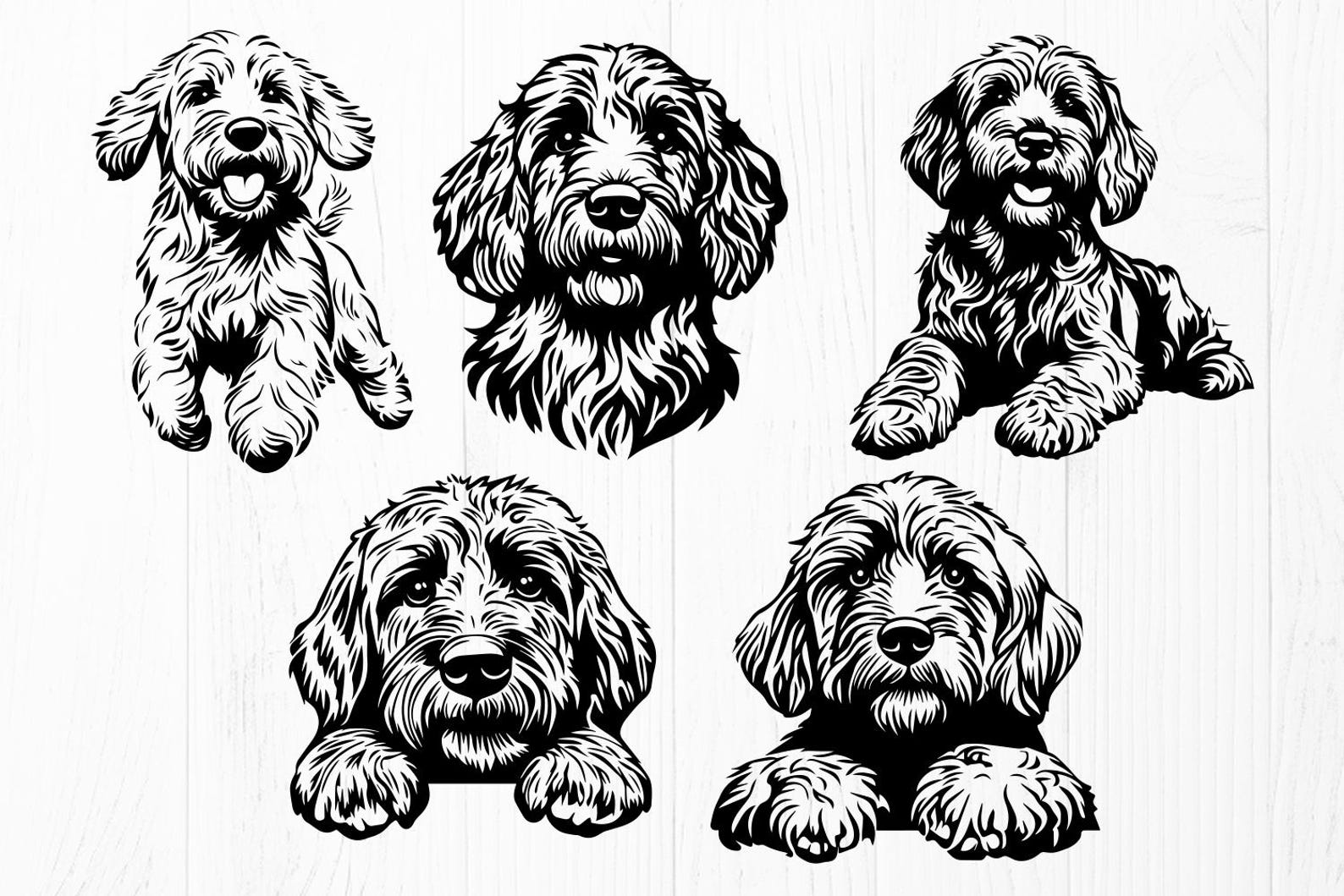 Goldendoodle SVG Bundle - 10 Designs - Labradoodle PNG - Doodle Mom ...