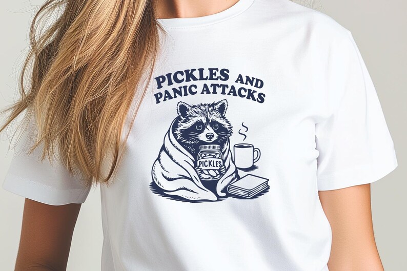 Pickles and Panic Attacks SVG PNG | Funny Raccoon Mental Health Design ...
