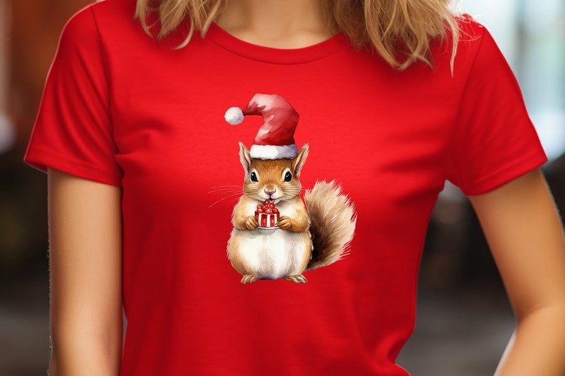 Christmas Squirrels Watercolor Clipart Festive Holiday Decor 12 PNG ...