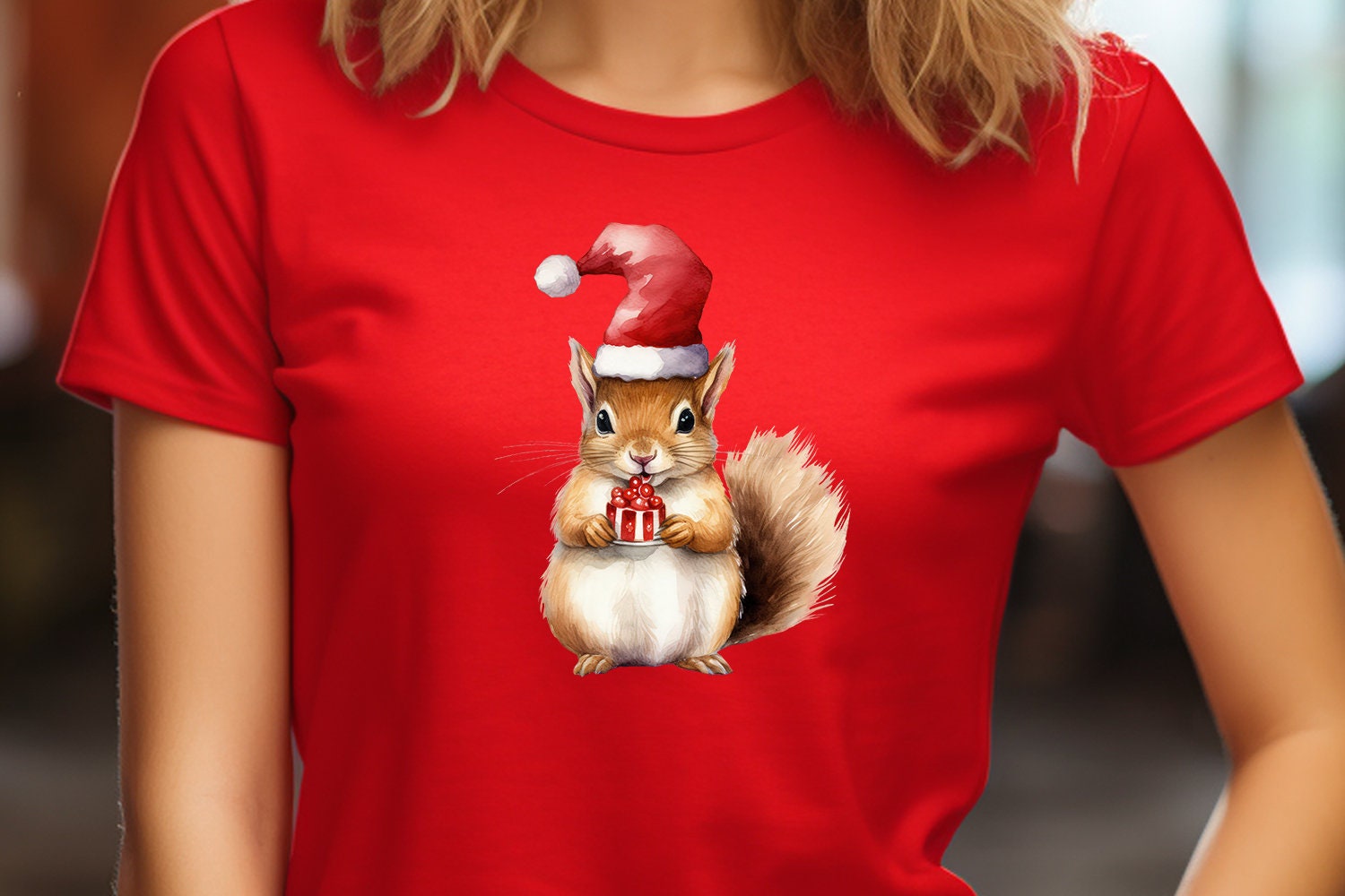 Christmas Squirrels Watercolor Clipart Festive Holiday Decor 12 PNG ...