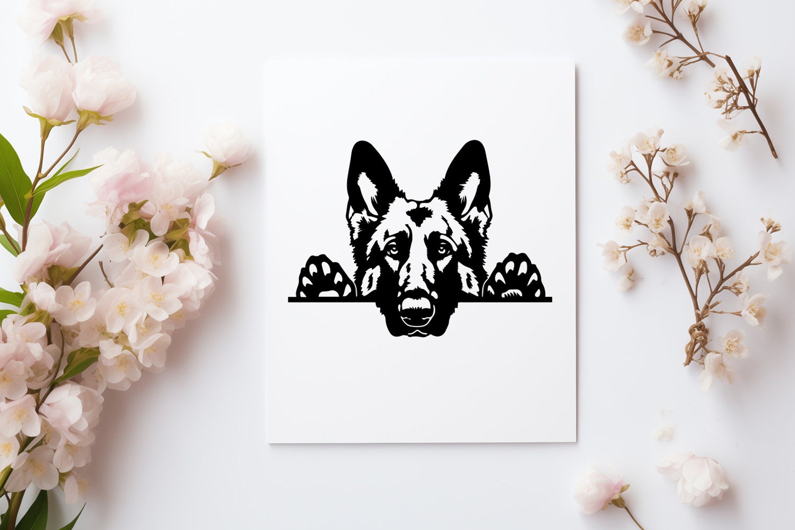 German Shepherd Dog SVG, Police Dog Face Design, Dog Svg Files for ...