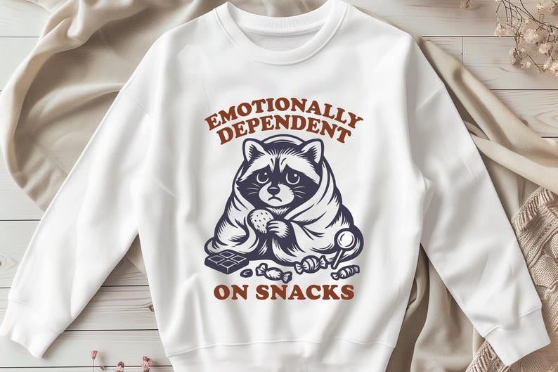 Funny Raccoon Snack Bandit SVG Bundle: Food Humor Clipart - Etsy