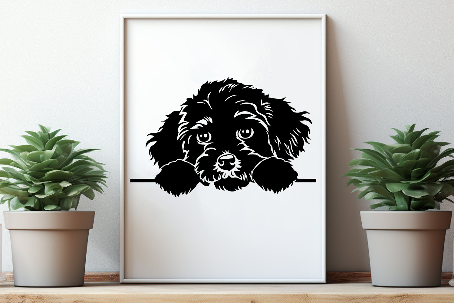 Peeking Cavapoo SVG Bundle Cute Dog SVG PNG Clipart, Cavadoodle Svg ...