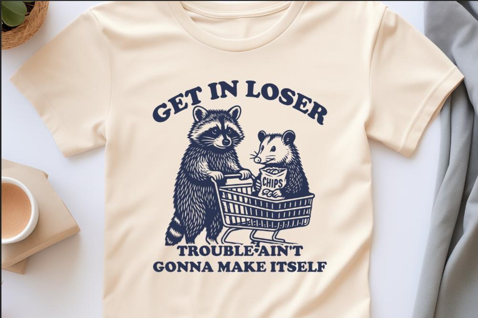 Get in Loser SVG PNG – Funny Raccoon and Possum Design, Trouble Maker ...