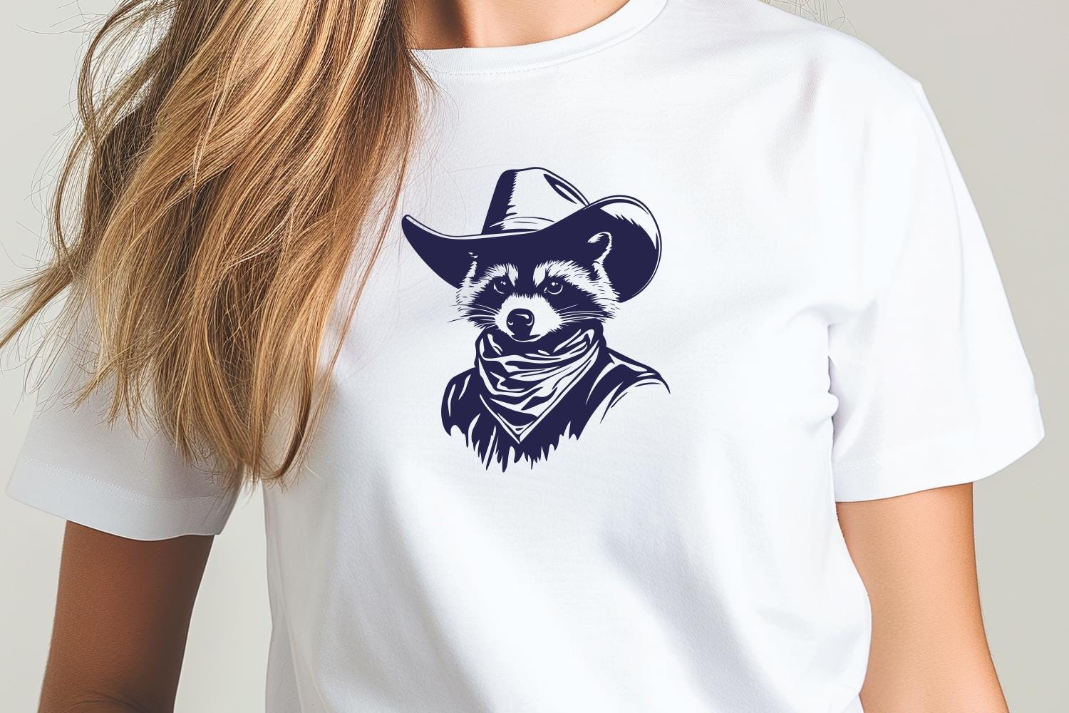 Western Cowboy Raccoon SVG Wild West Bandit Raccoon Clipart Western ...