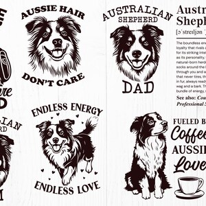 Aussie Dog Quotes SVG Bundle – Australian Shepherd Clipart (digital ...