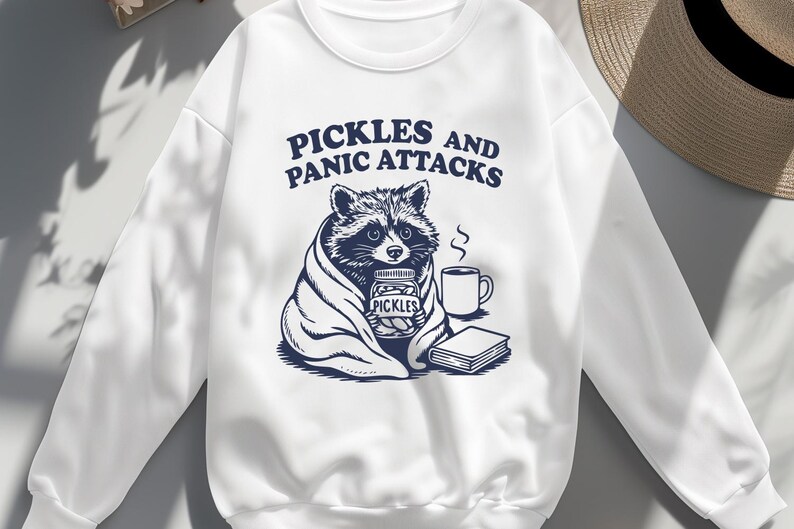 Pickles and Panic Attacks SVG PNG | Funny Raccoon Mental Health Design ...