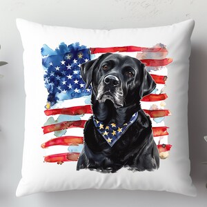 Black Labrador PNG Bundle | 5 Patriotic Dog Sublimation Images With ...