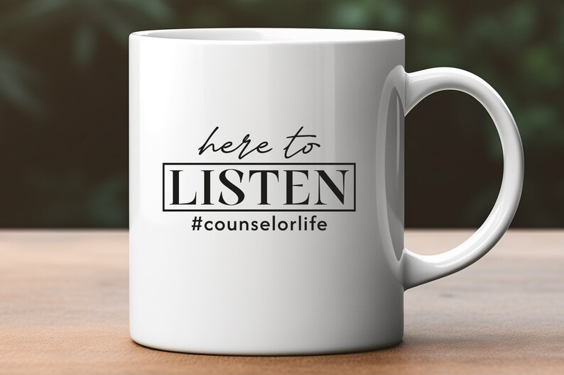 Here to Listen Counselor Life SVG Cricut Cut Design, School Counselor ...