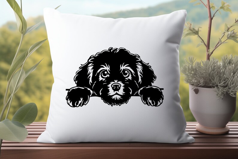 Peeking Cavapoo SVG Bundle Cute Dog SVG PNG Clipart, Cavadoodle Svg ...