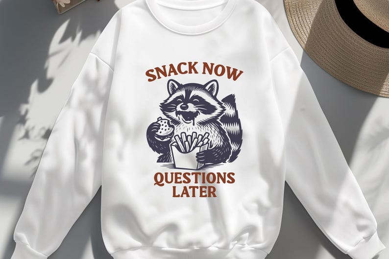 Funny Raccoon Snack Bandit SVG Bundle: Food Humor Clipart - Etsy