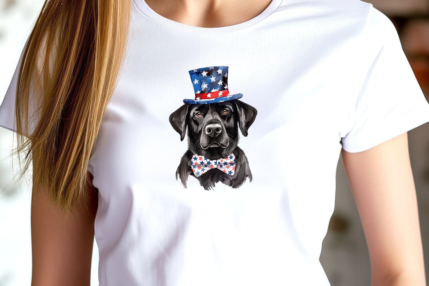 Patriotic Black Labrador Clipart 5 PNG Images Labrador Retriever ...