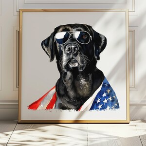 Black Labrador PNG Bundle | 5 Patriotic Dog Sublimation Images With ...